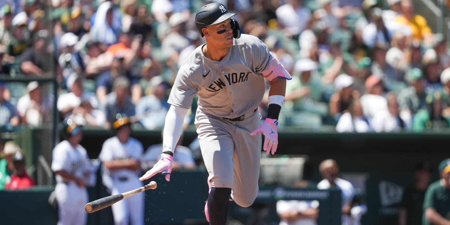 Aaron Judge hits two homers in Yankees' loss to Athletics