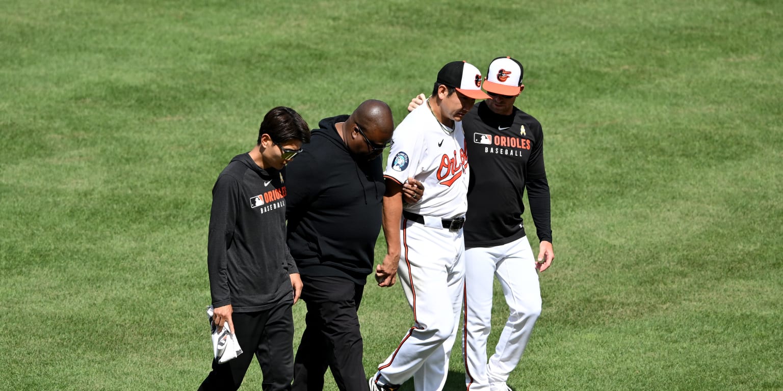 菅野智之に打球直撃、ドジャース戦で負傷交代