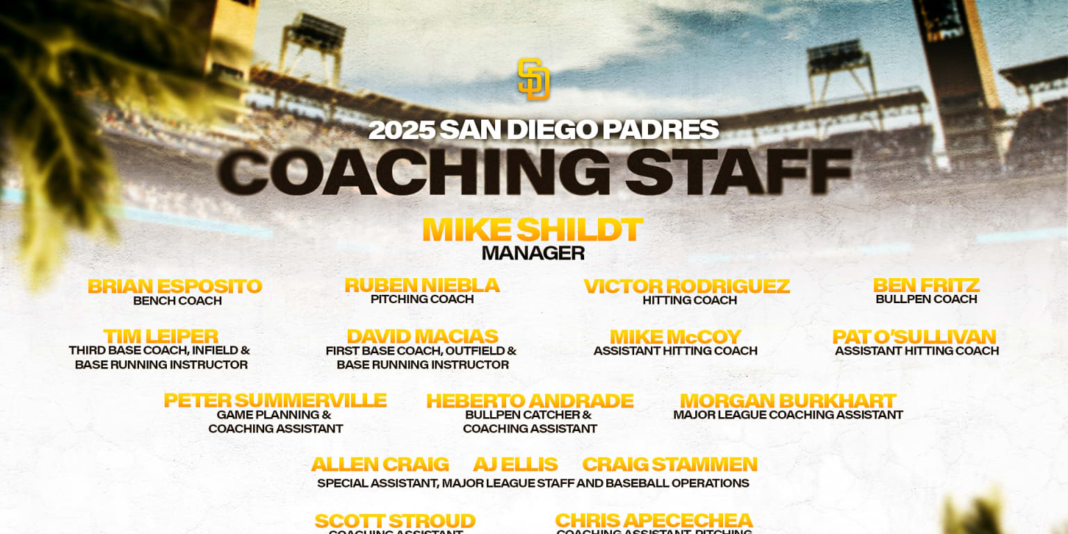 Padres Announce 2025 Major League Coaching Staff
