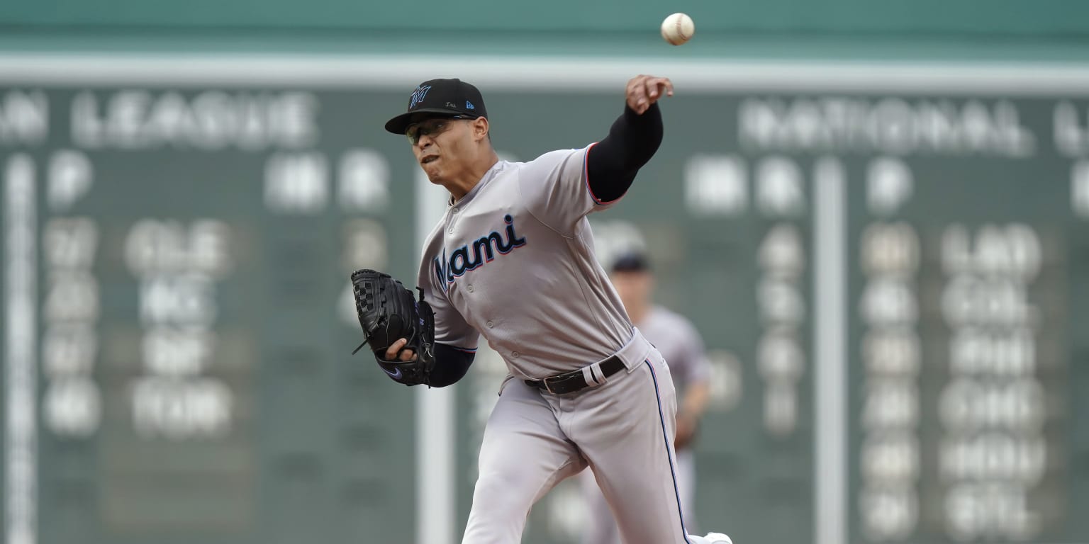 Luzardo (9K), Chisholm (HR) guían a Marlins para barrer a Boston