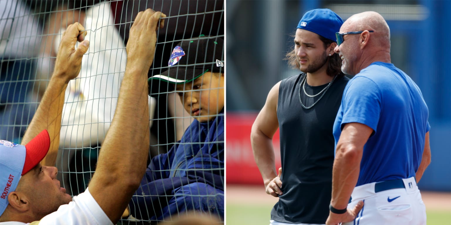 Dante Bichette gives advice to baseball dads at fundraiser