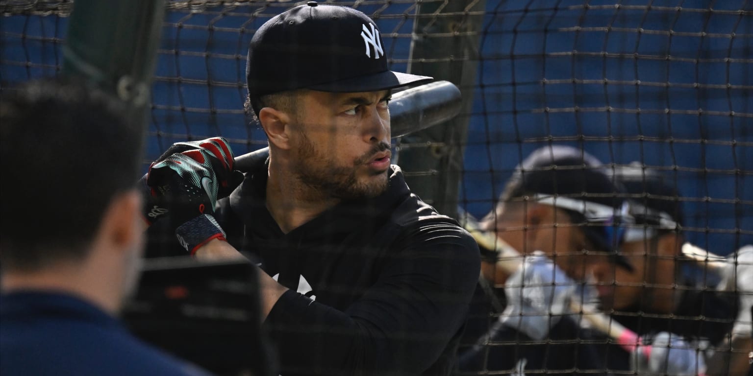 Giancarlo Stanton toma prácticas de bateo en el terreno por primera vez en el año