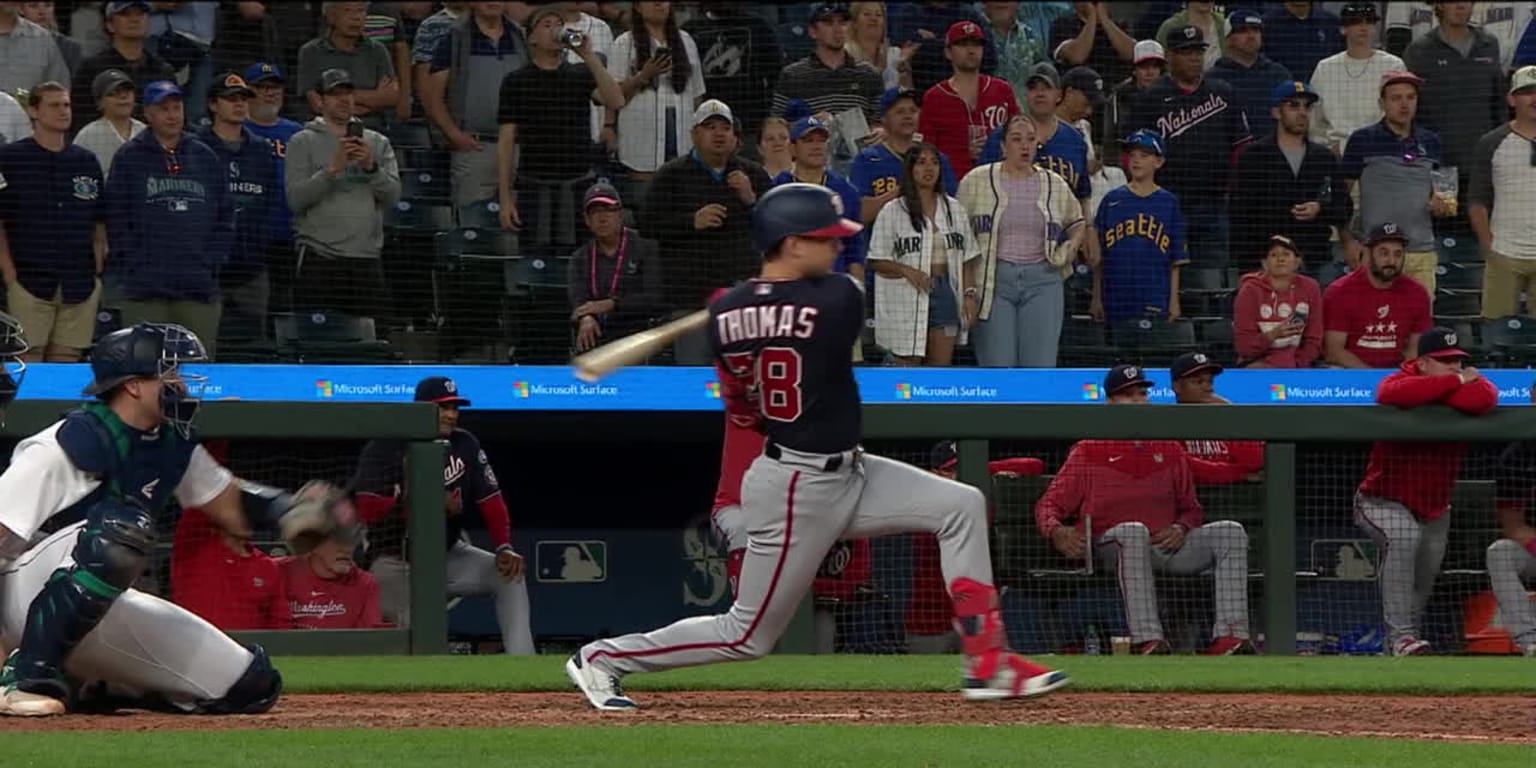 Thomas dio HR, pero ofensiva de Nacionales quedó corta en Seattle