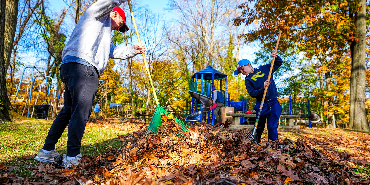 Phillies volunteers clean up David P. Montgomery Field in Roxborough ...