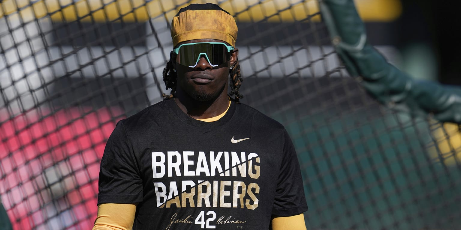 Lawrence Butler on his first Jackie Robinson Day in Majors