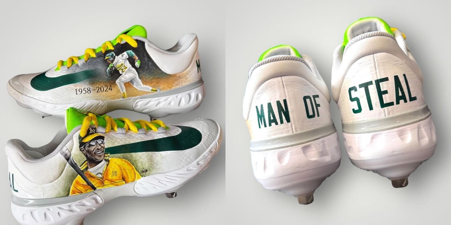 Tributo a Rickey Henderson: Lawrence Butler usa spikes del 'Hombre del ...