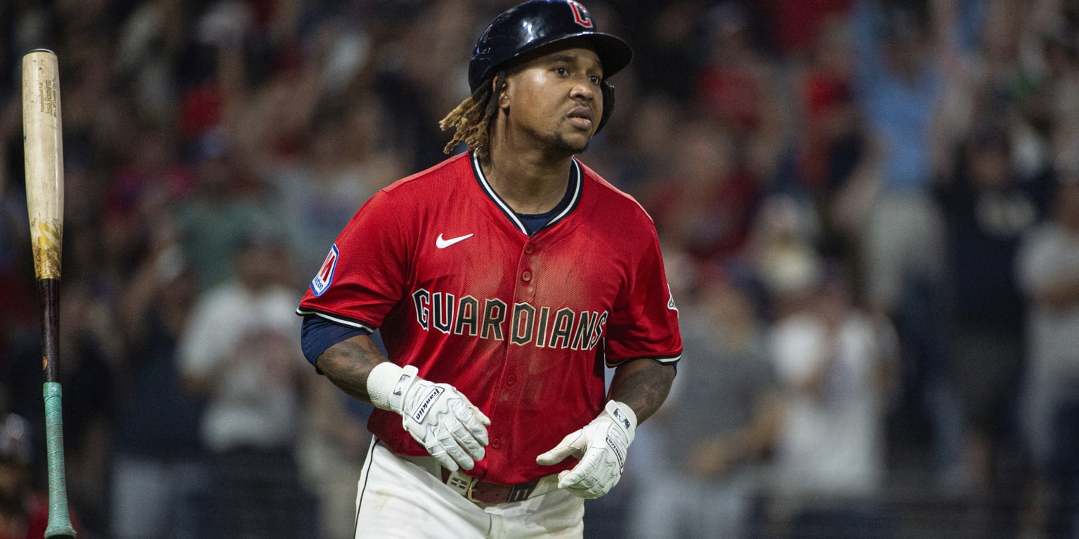 José Ramírez out of lineup for Guardians after HBP