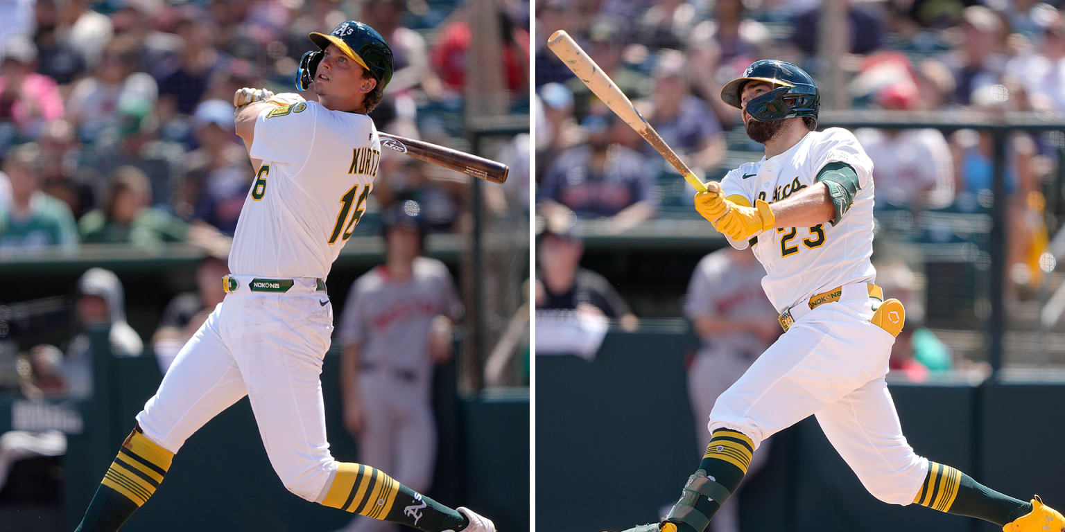 Nick Kurtz, Shea Langeliers hit 30th homers in A's walk-off win vs. Red Sox