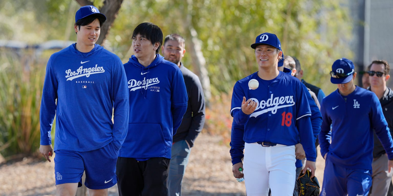 Shohei Ohtani, Yoshinobu Yamamoto easing into Dodgers camp