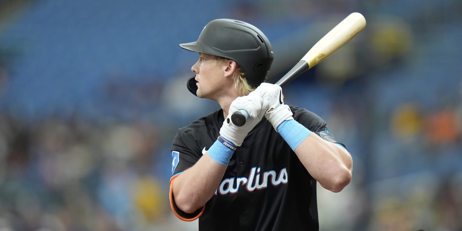 Kyle Stowers debuts as a Marlin after Trade Deadline deal
