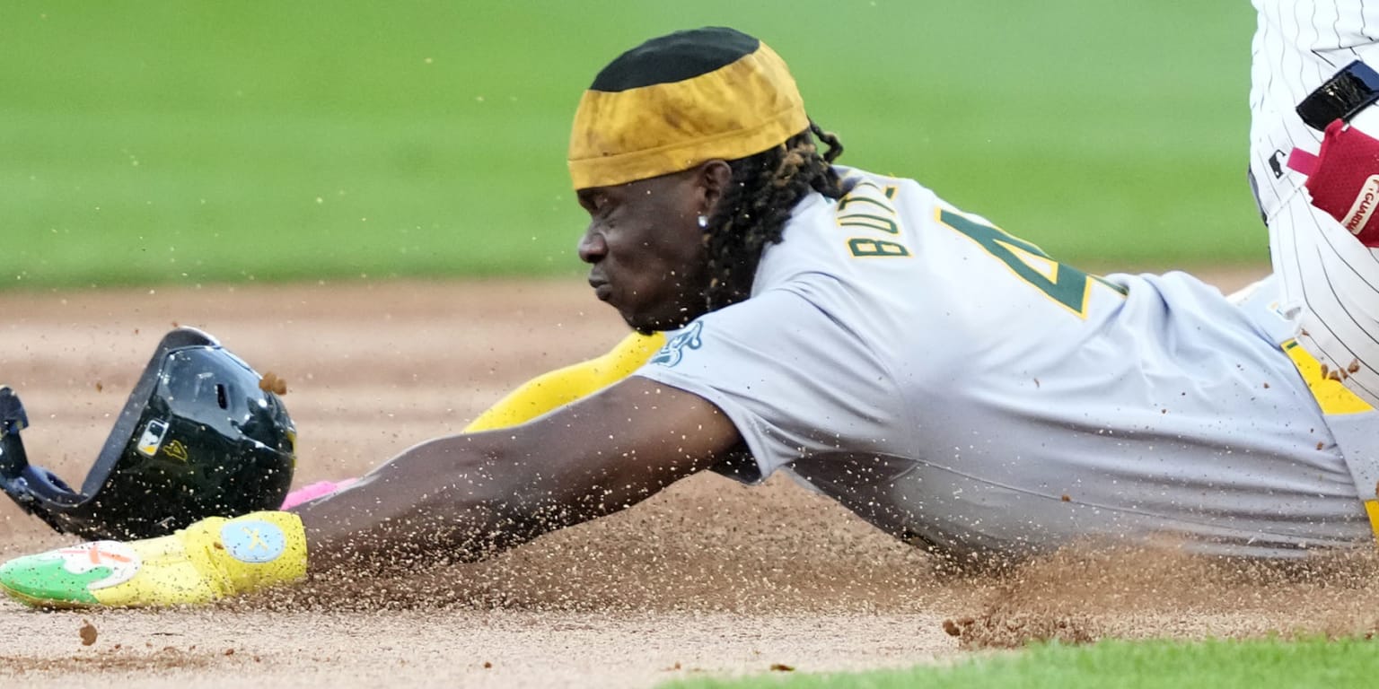 Lawrence Butler extends hit streak to 22 games in A's loss