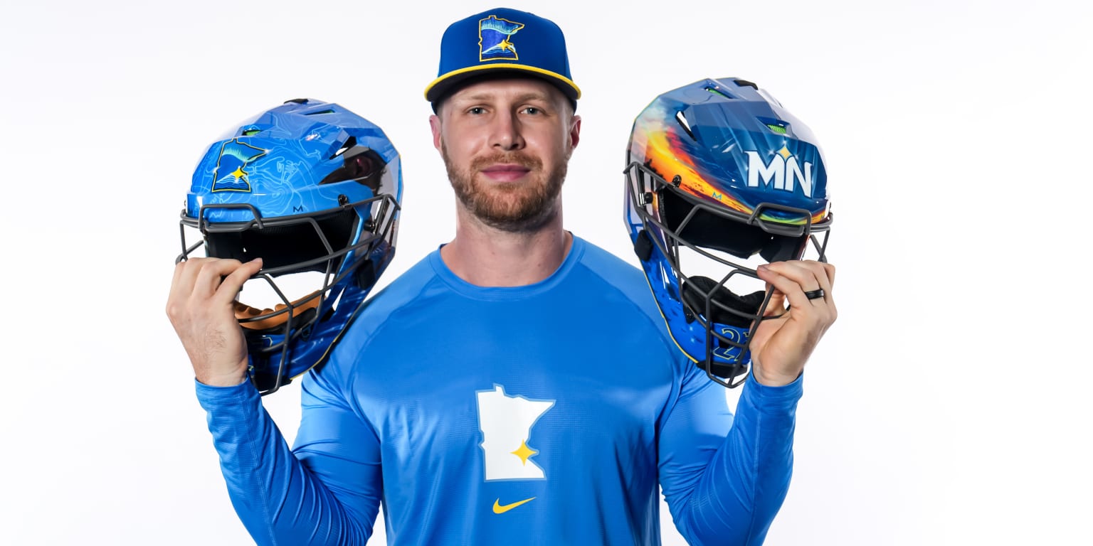 Ryan Jeffers gets customized City Connect catcher helmets