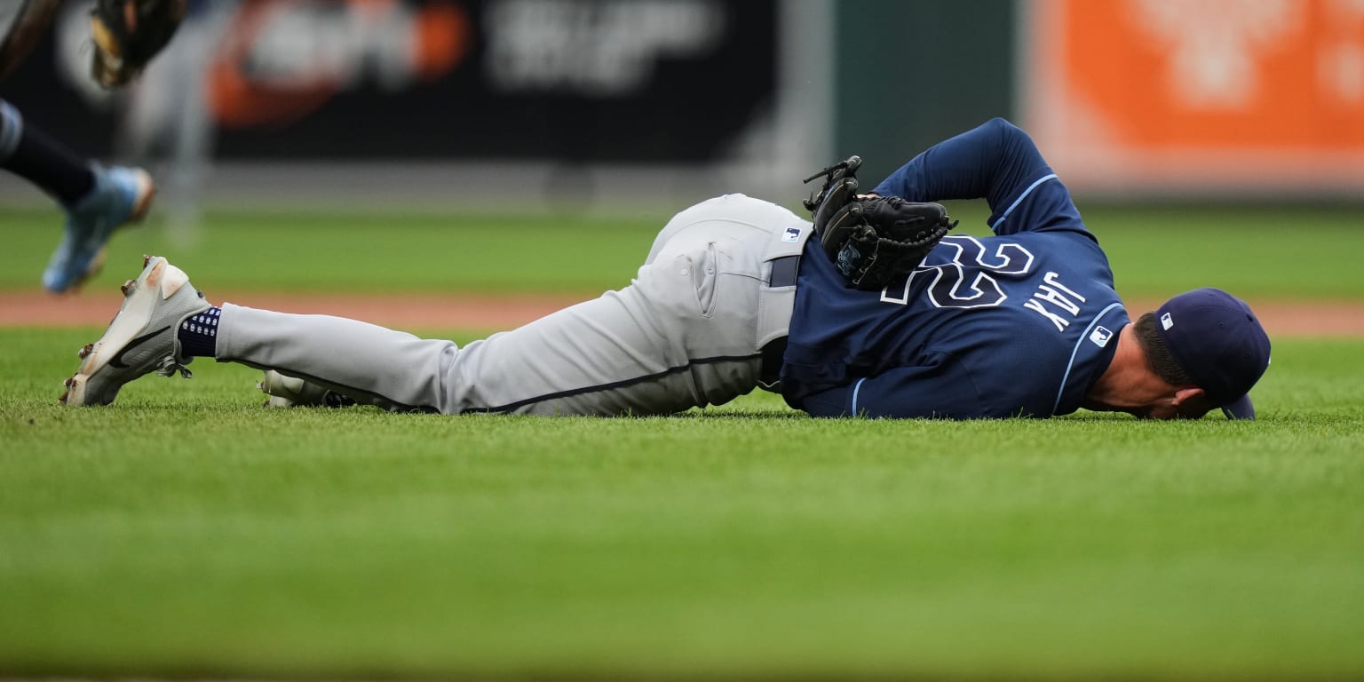 Griffin Jax leaves Rays' game after hit by comebacker