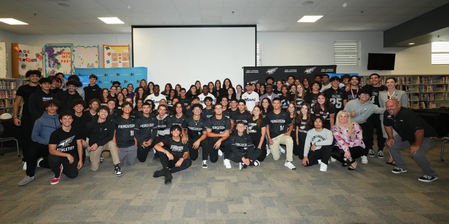 Marlins join mental health panel at John A. Ferguson High School