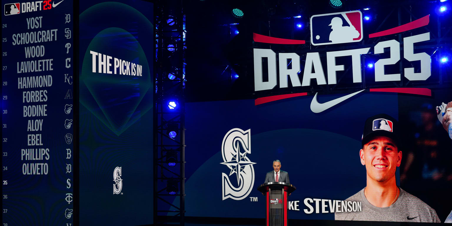 Mariners draft Luke Stevenson, Nick Becker, Griffin Hugus in 2025 MLB Draft