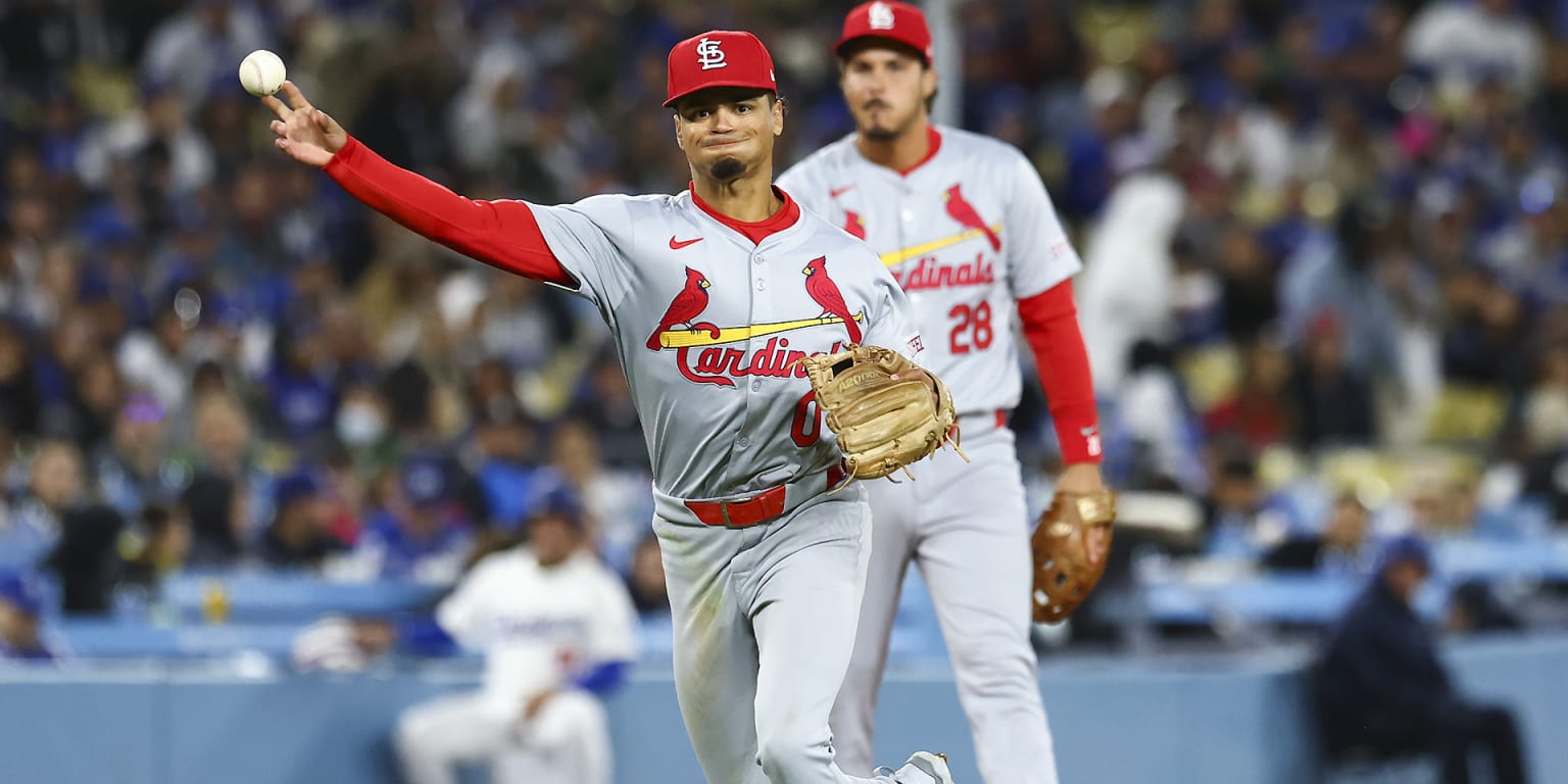 Masyn Winn shows off defense, picks up two hits vs. Dodgers