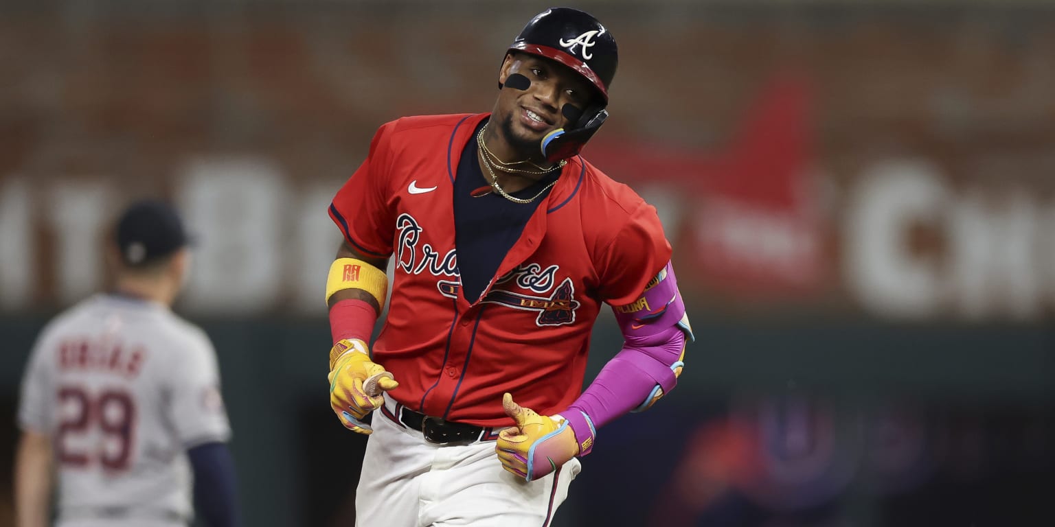 Ronald Acuña Jr. homers, shows off arm in Braves' loss