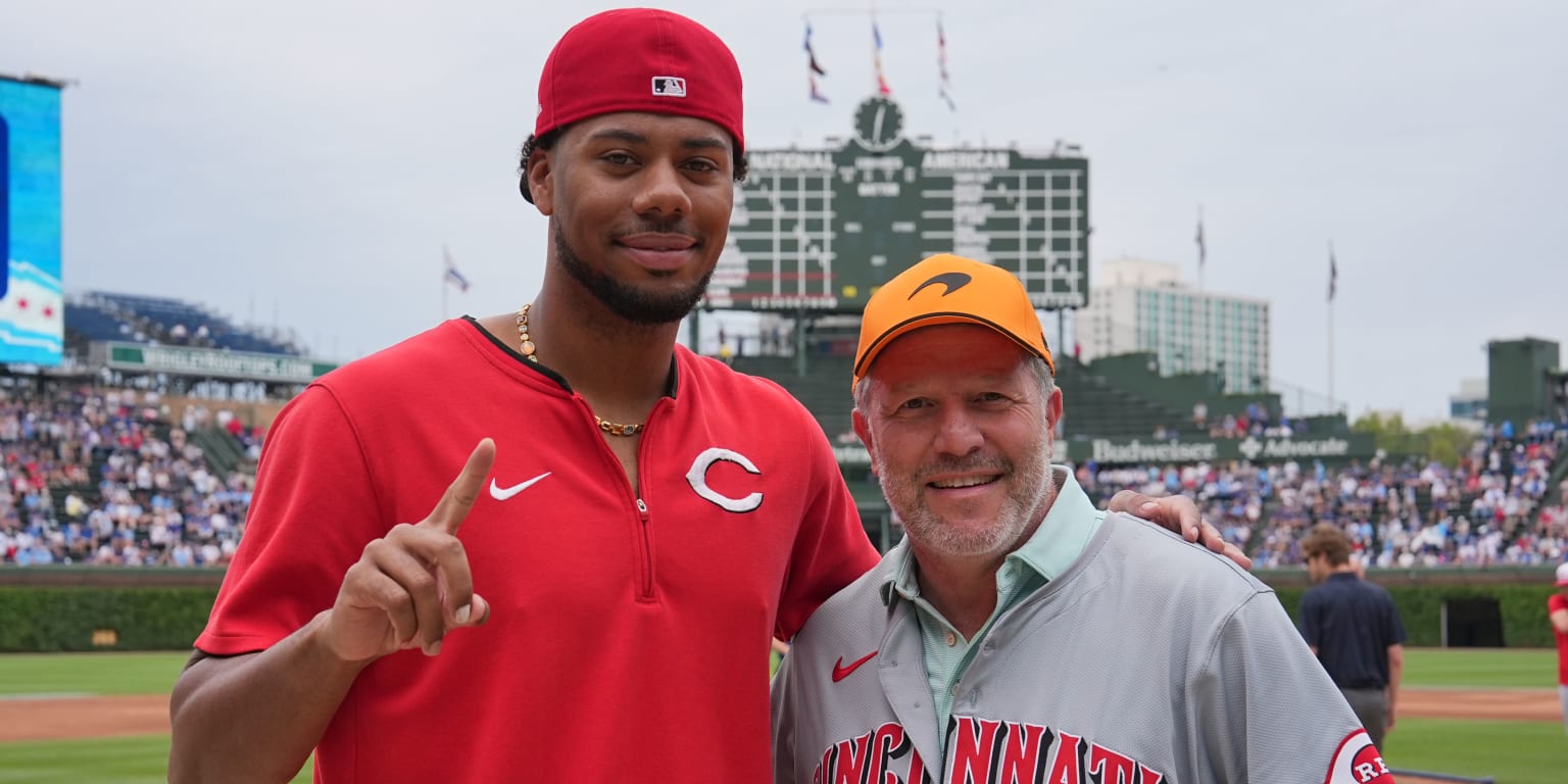 Hunter Greene hosts F1 McLaren Racing CEO Zak Brown at Wrigley Field