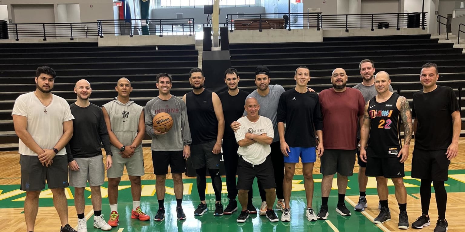 Marlins organization plays basketball for bonding