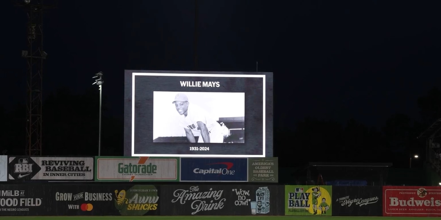 MLB at Rickwood Field Game will celebrate Willie Mays