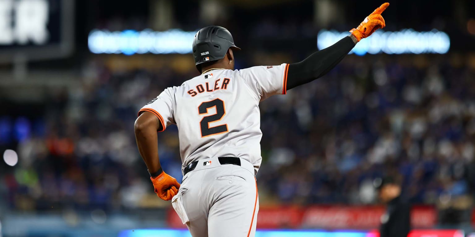 Jorge Soler hits second home run for Giants in loss to Dodgers
