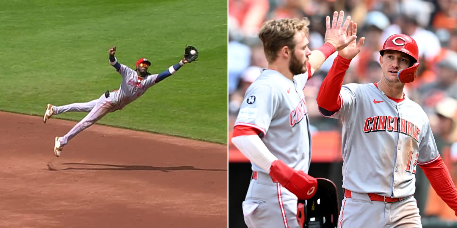 Elly De La Cruz makes awesome catch, homers vs. Orioles