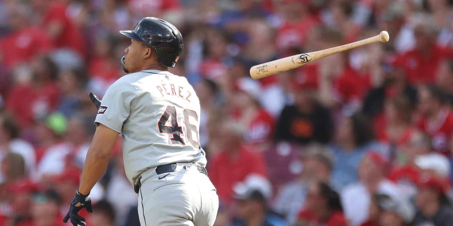 Wenceel Pérez's pinch-hit home run boosts Tigers against Reds