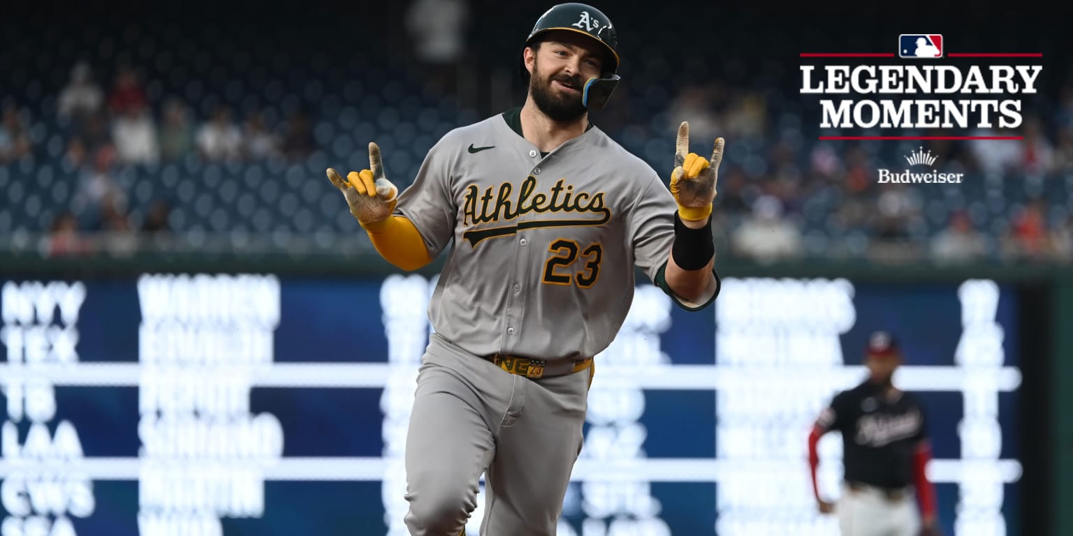 Shea Langeliers logs three-homer game in first time batting leadoff