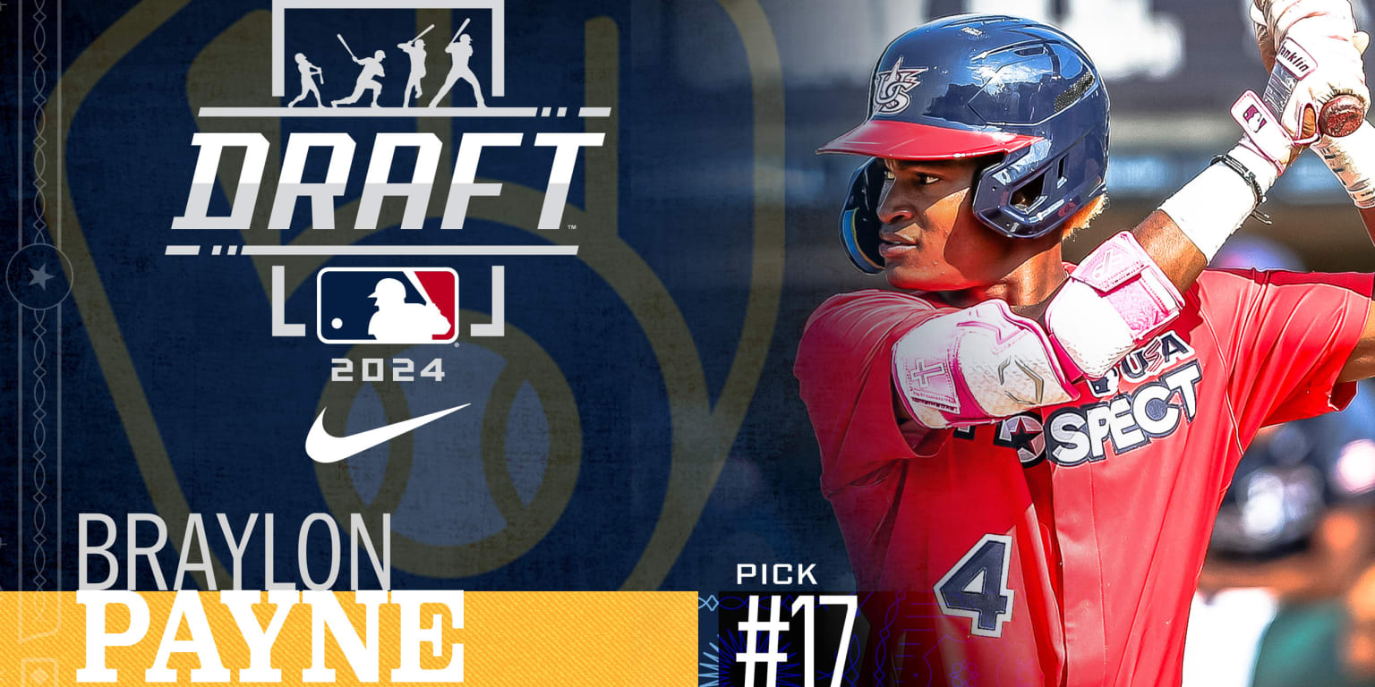 Braylon Payne selected by Brewers 17th overall in 2024 MLB Draft