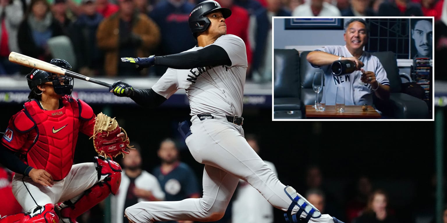 Actor Nick Turturro's reaction to Juan Soto's ALCS Game 5 homer