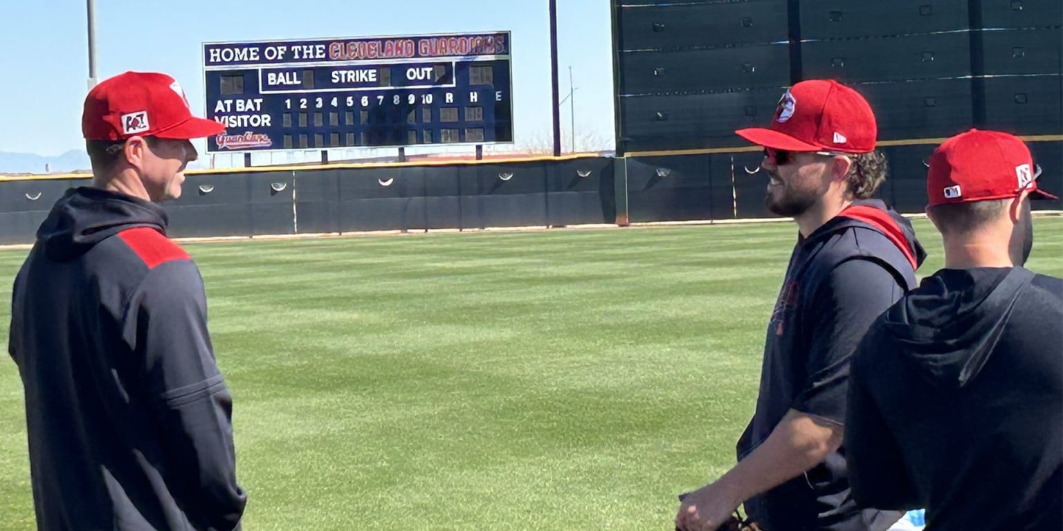 Corey Kluber visits Guardians' Spring Training