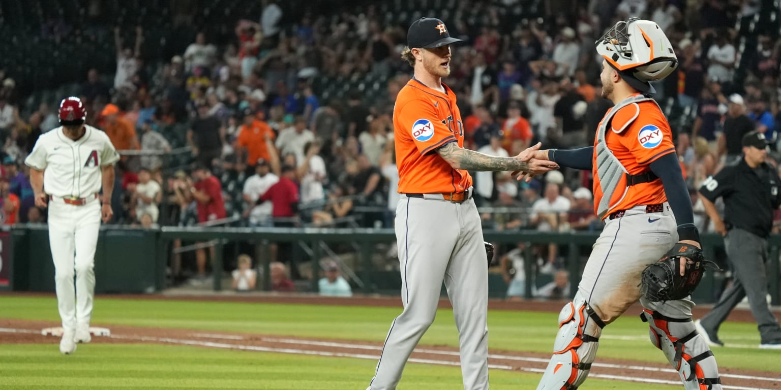 Astros sweep D-backs to share best record in AL
