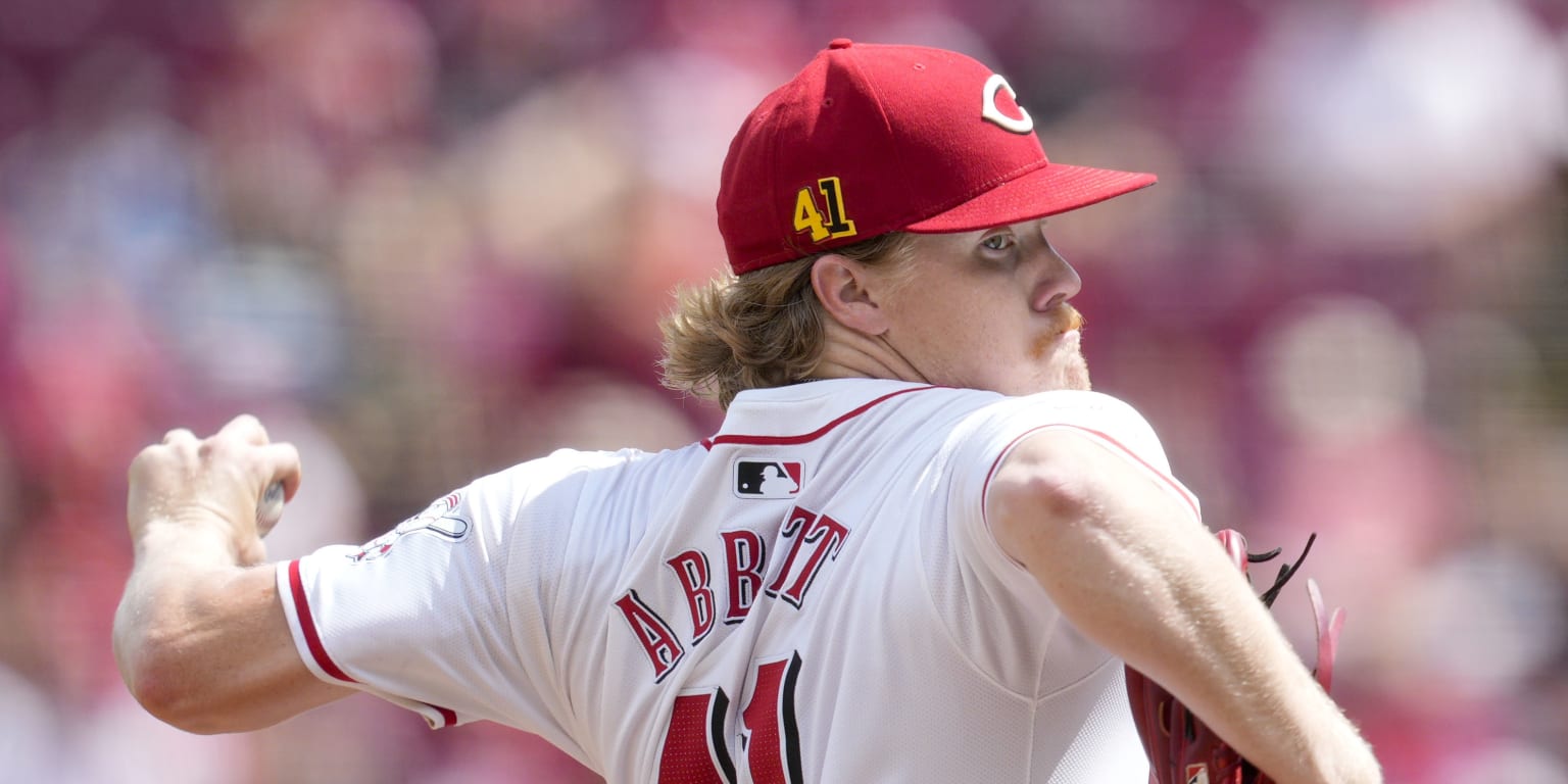 Andrew Abbott pitches in Spring Training Minor League game