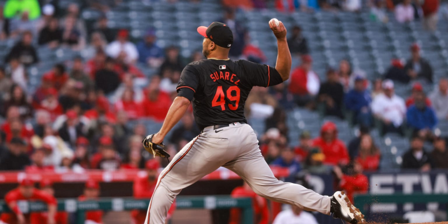 ¡Lo hizo! Suárez domina a Angels para su 1er triunfo desde 2016