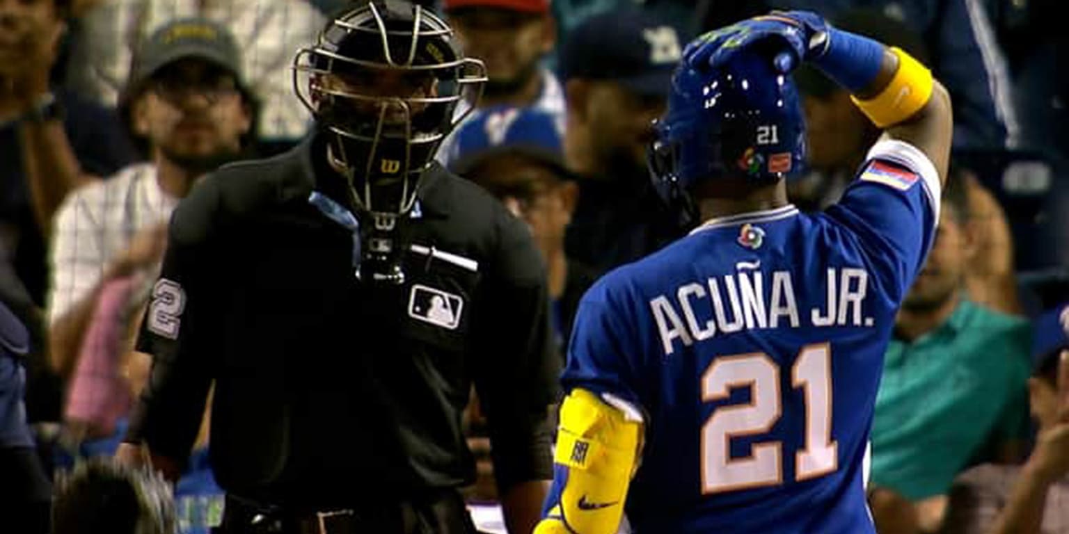 Ronald Acuña Jr. mistakenly tries ABS challenge in Venezuela exhibition