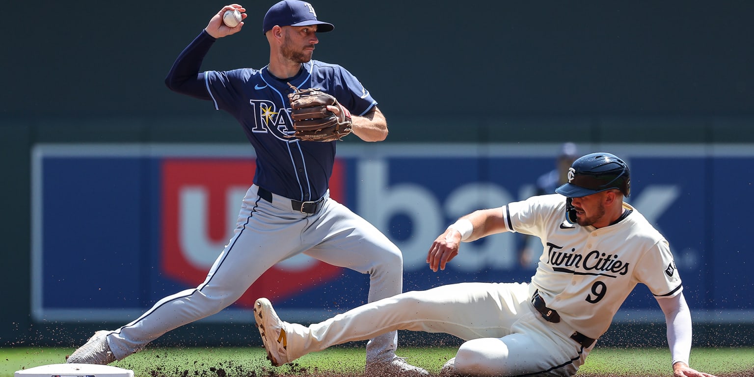 Brandon Lowe exits with left side soreness
