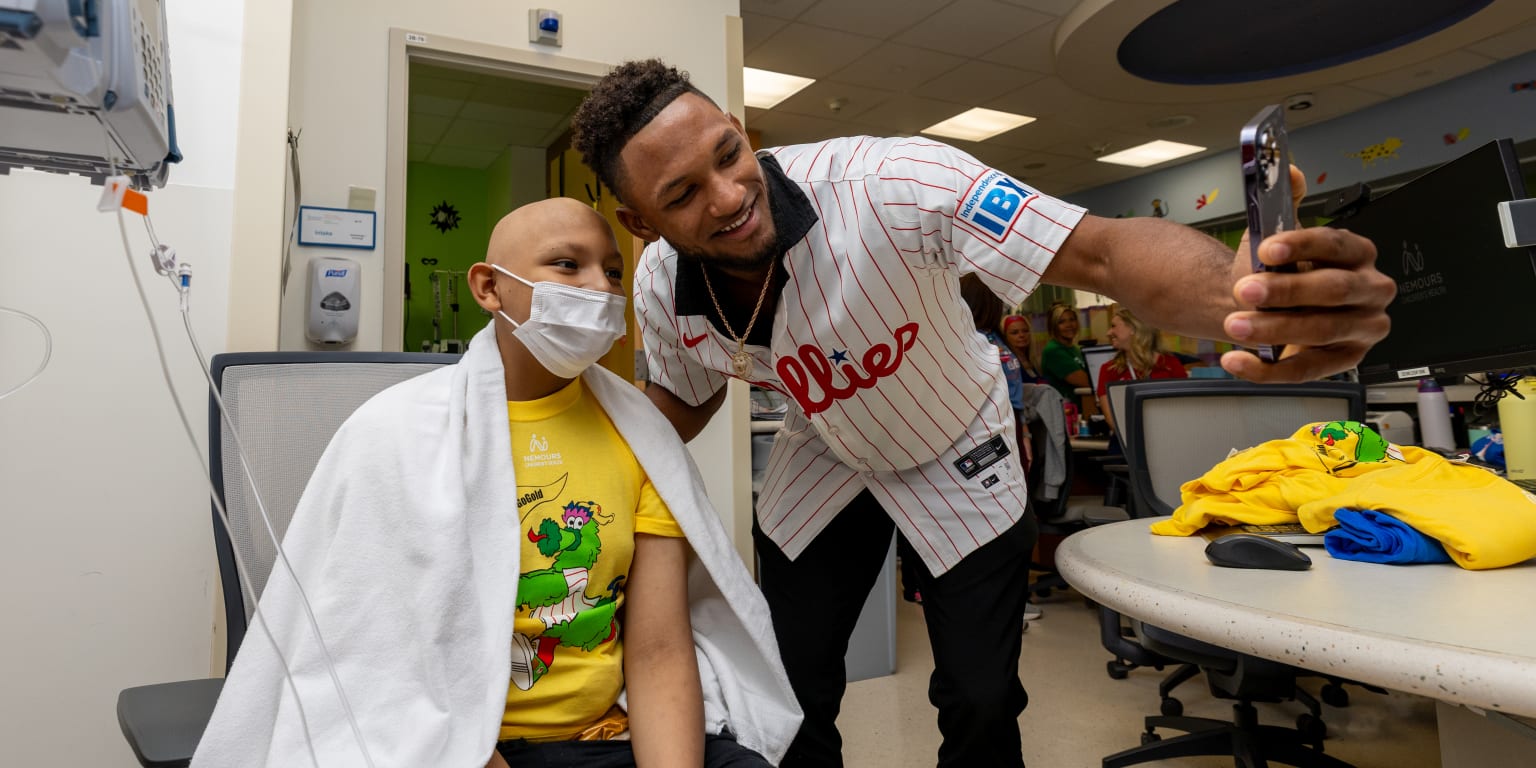 Johan Rojas’ Special Visit and Phillies ‘Go Gold’ Pep Rally at Nemours ...