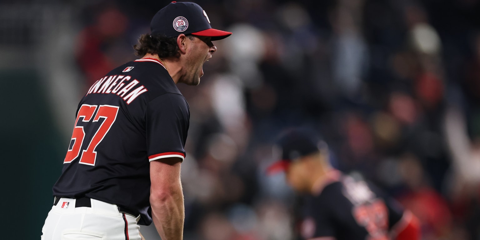 Kyle Finnegan gets five-out save as Nationals beat Dodgers