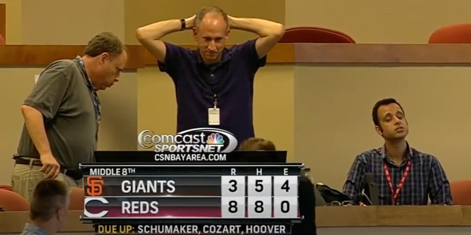 Mark Sheldon's laptop smashed by foul ball, a decade later