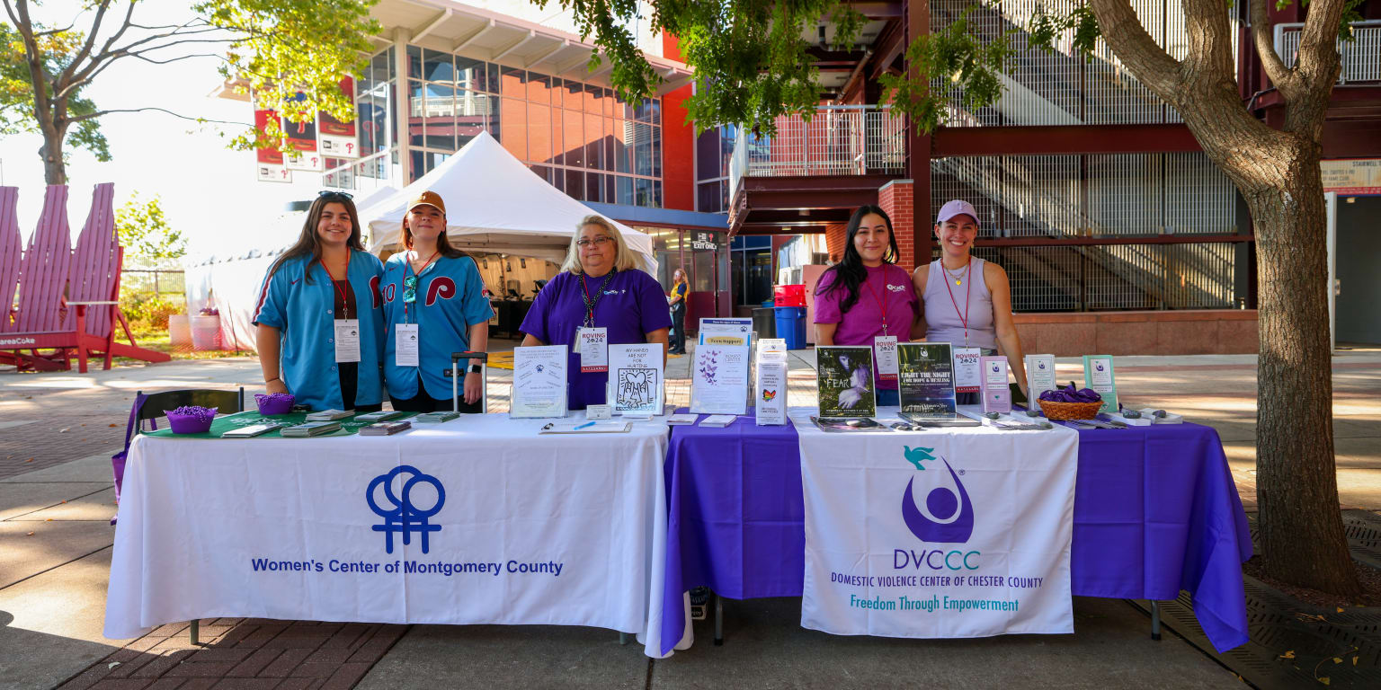 Phillies sport purple shirts in honor of annual PCADV Night ...