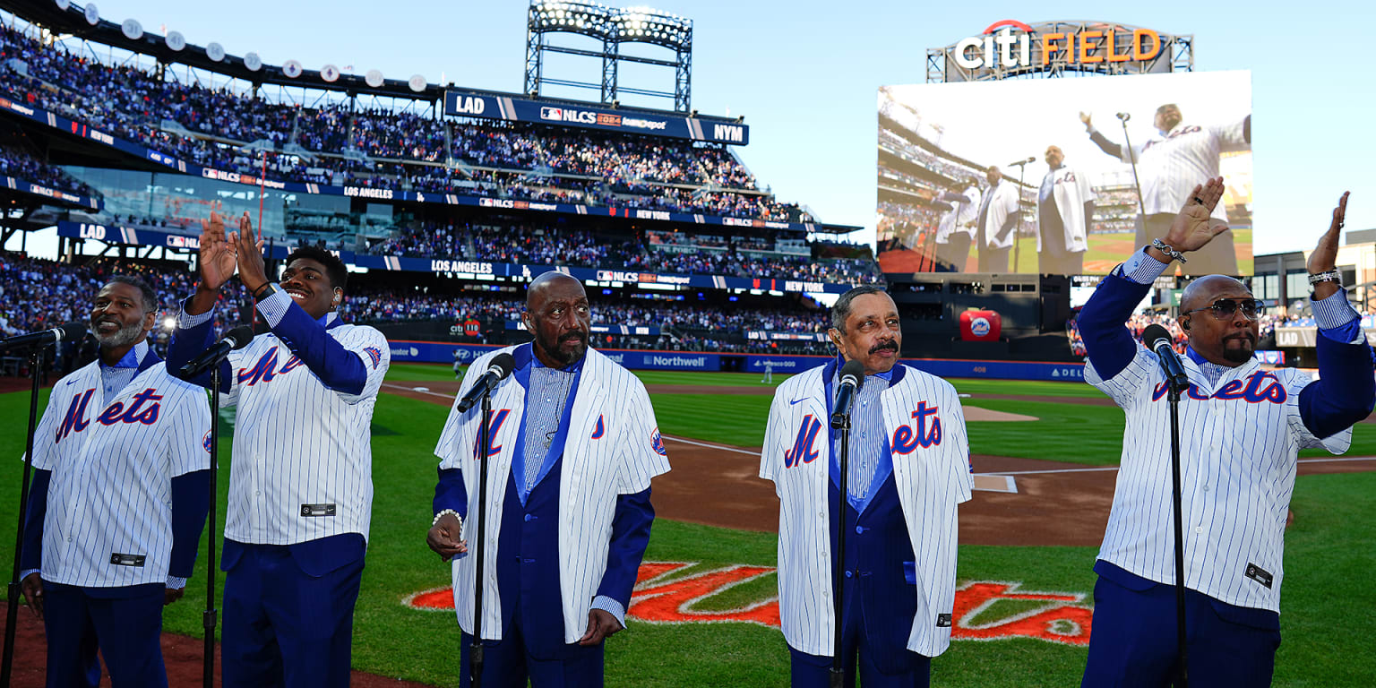 The Temptations perform anthem at NLCS Game 5