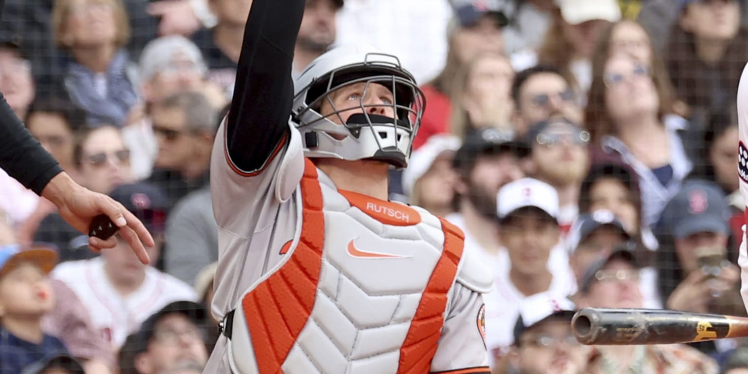 Adley Rutschman exits finale after taking foul ball off his mask