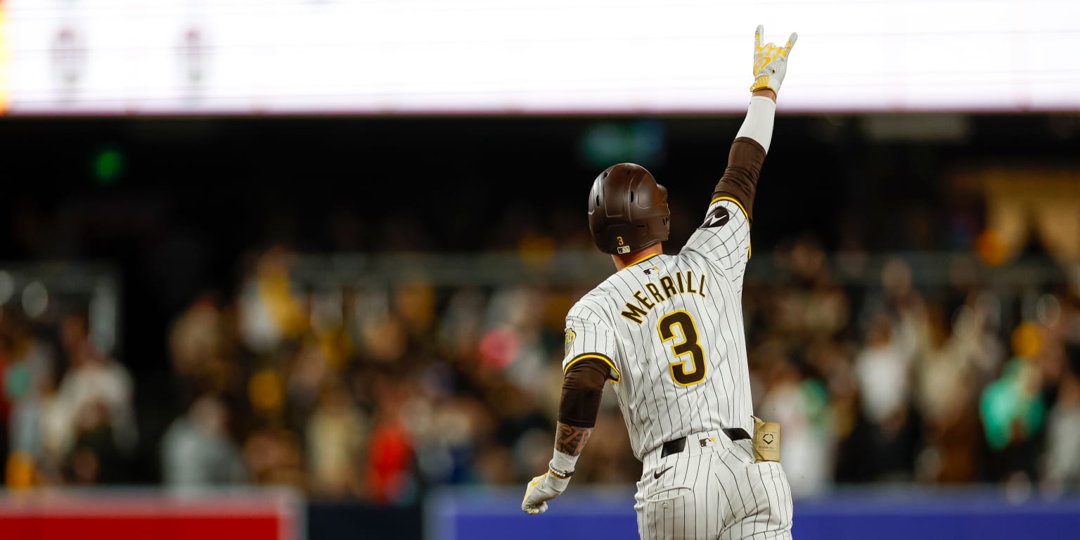 Padres prospect Jackson Merrill hits first Major League homer