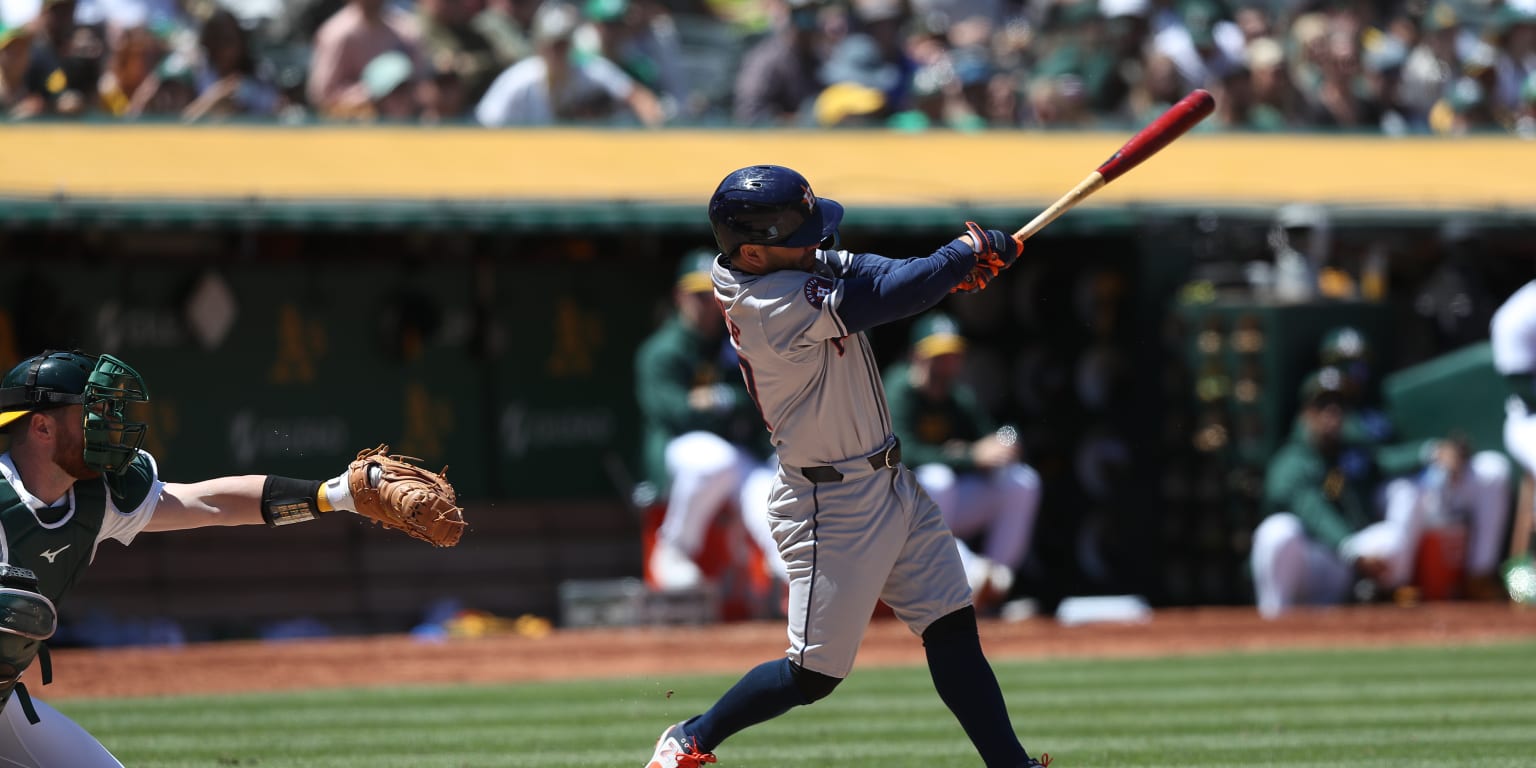 Astros' batters struggle in loss to A's