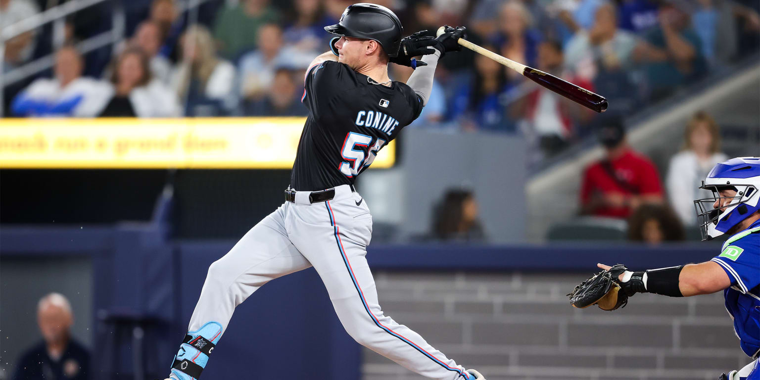 Griffin Conine tallies three hits in Marlins' win over Blue Jays