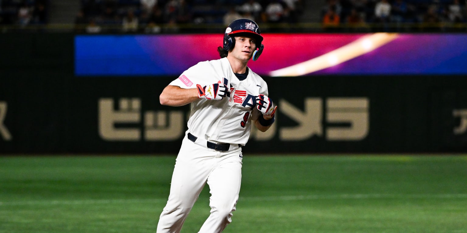 Colby Thomas playing for Team USA in Premier12 tournament