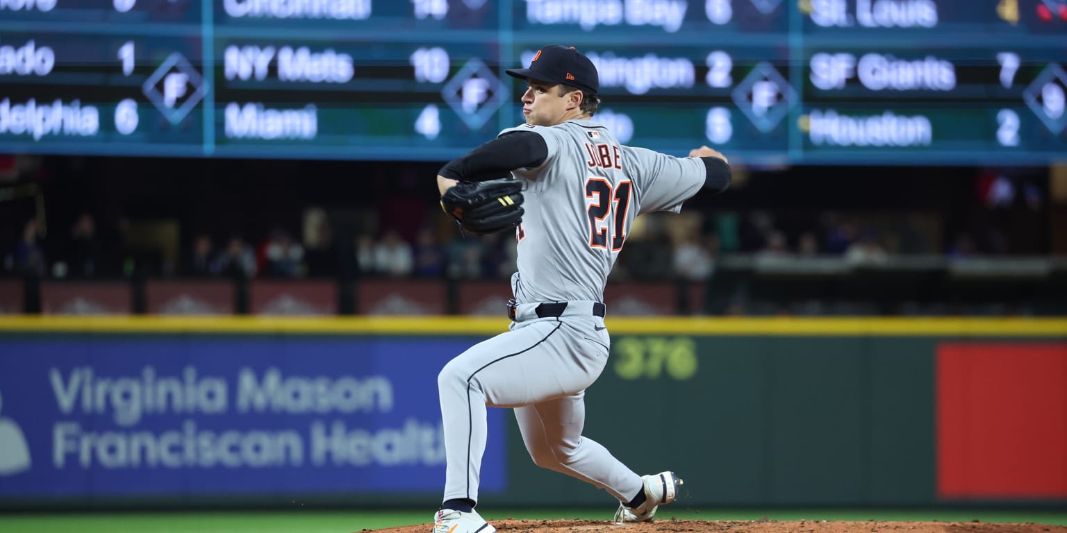 Jackson Jobe gets comfortable lead in first MLB start