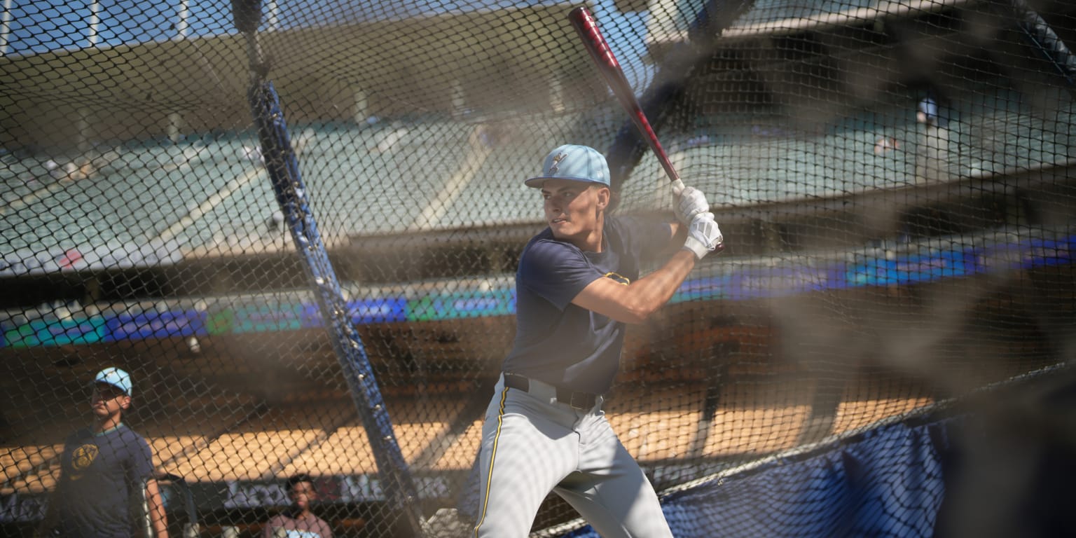 No. 32 Draft pick Brady Ebel signs with Brewers, takes batting practice