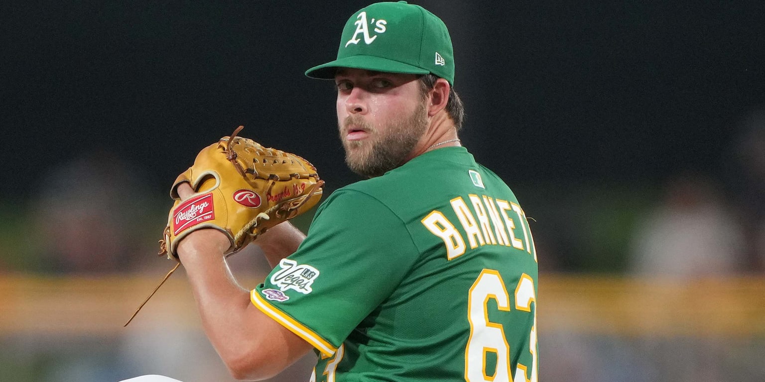 Top A's prospect Mason Barnett makes MLB debut vs. Rangers