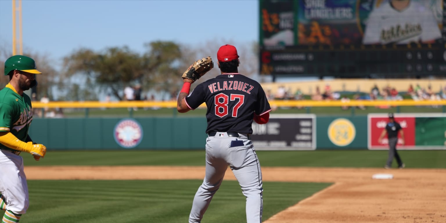 Guardians prospect Ralphy Velazquez making noise in Spring Training